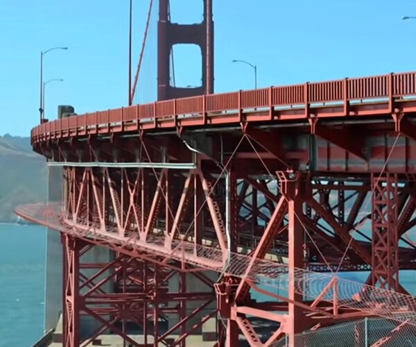 Golden Gate Bridge Suicide Net Construction Begins With Ribbon-Cutting ...