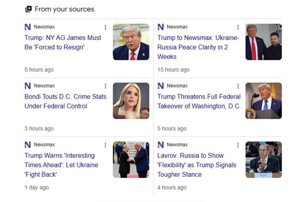 Here's How to Make Newsmax Your Google 'Preferred Source' | Newsmax.com
