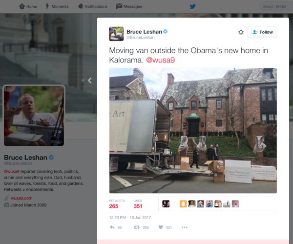 New Home: Obamas' Move-In Underway at Next DC Residence | Newsmax.com