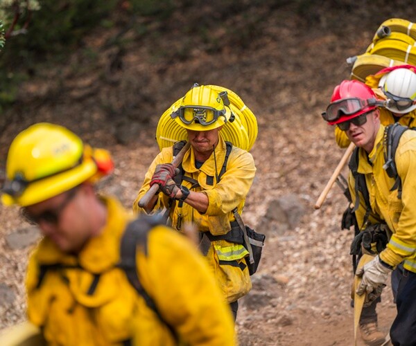 Firefighters Helped by Cooler Weather Battle Blaze That Has Scorched ...
