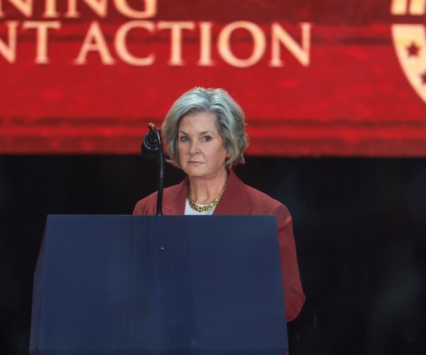 Emotional Wiles Honors Charlie Kirk at Arizona Memorial | Newsmax.com