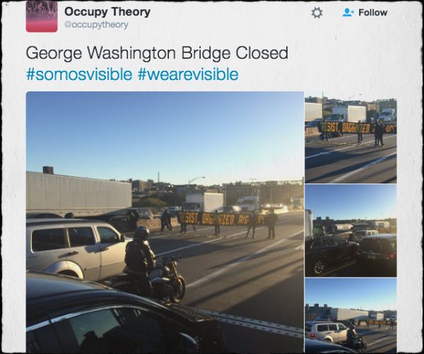 Protest Stops Traffic on George Washington Bridge | Newsmax.com