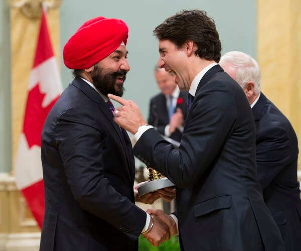 US Regrets Asking Trudeau Minister to Remove Turban | Newsmax.com