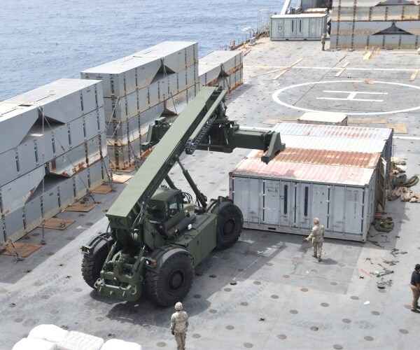 U.S. Finishes Building Humanitarian Pier Off Gaza Coast | Newsmax.com