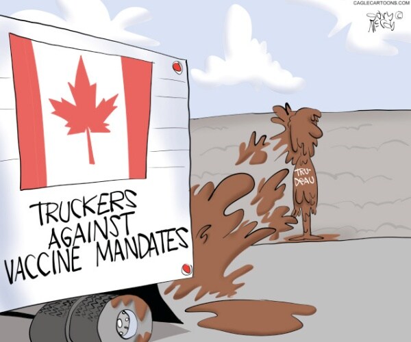 Cartoon-McCoy-Trudeau and Truckers | Newsmax.com