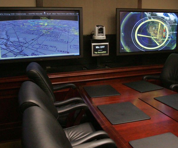 Biden Unveils, Tours Renovated $50M Situation Room | Newsmax.com